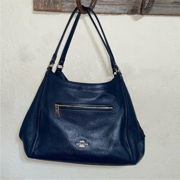 Coach | Bags | Coach Navy Blue Leather Womens Bag | Poshmark